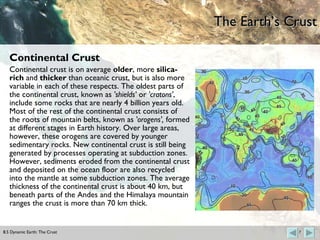 The Crust [11EES - Dynamic Earth] | PPT