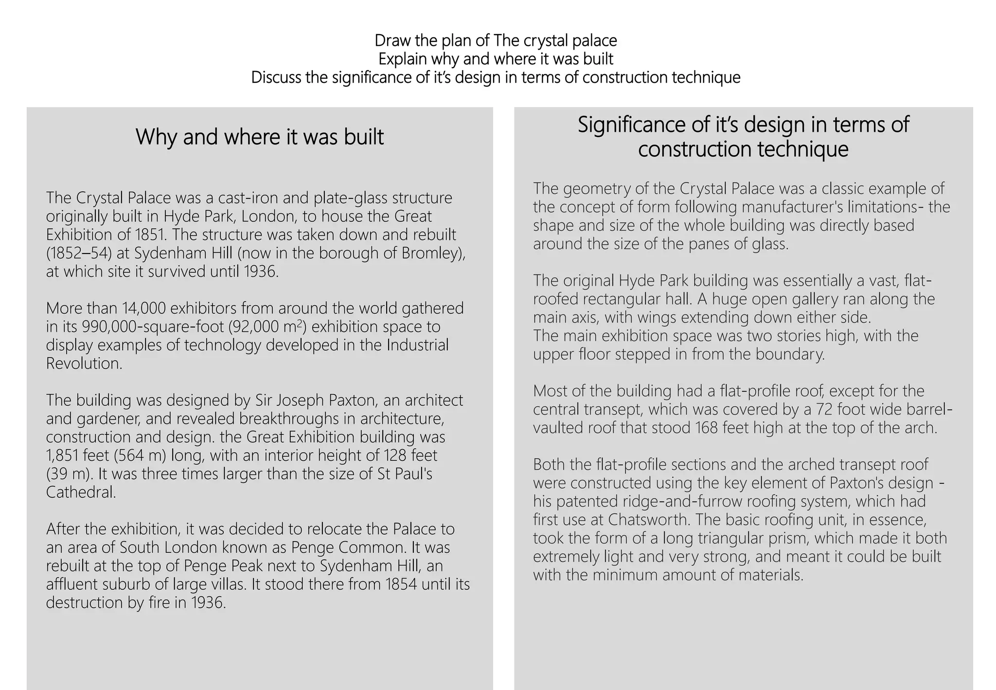 The crystal palace | PPTX