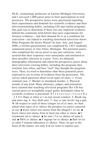 The ‘CSI Effect’ Does It Really Exist by Honorable Donald E. She.docx