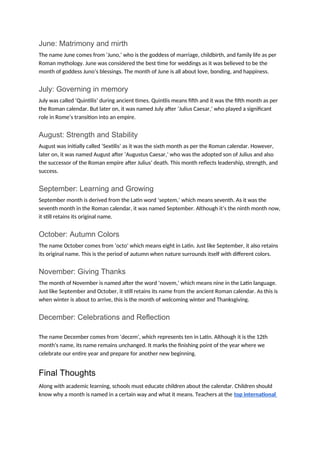 The Cultural and Historical Significance of Each Month: A Journey ...