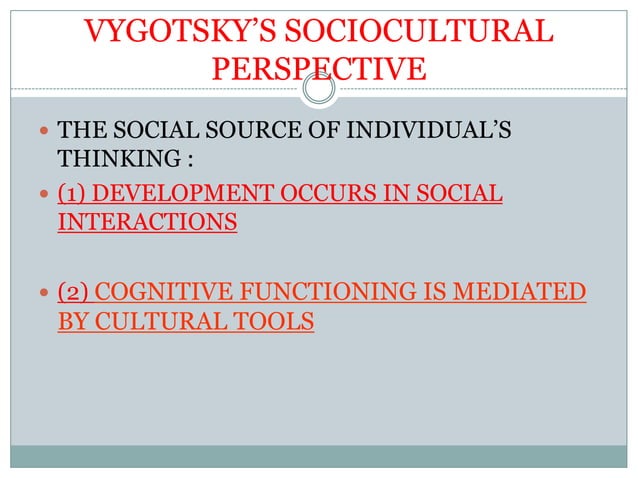 The cultural approach to cognition | PPTX