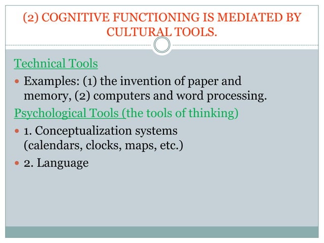 The cultural approach to cognition | PPTX
