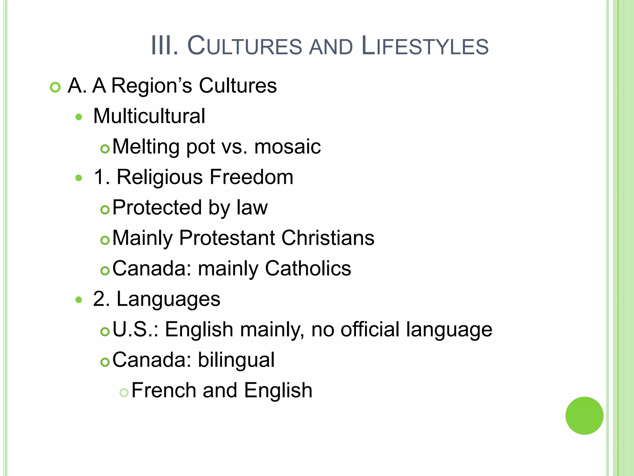 The cultural geography of the usa and canada | PPTX
