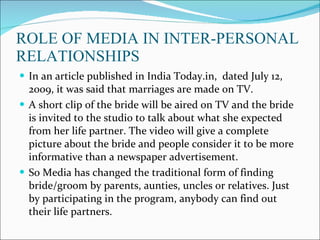 The cultural impact of different media on the | PPT