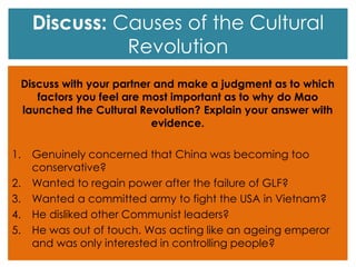 The Cultural Revolution - Key Features & Consequences | PPTX