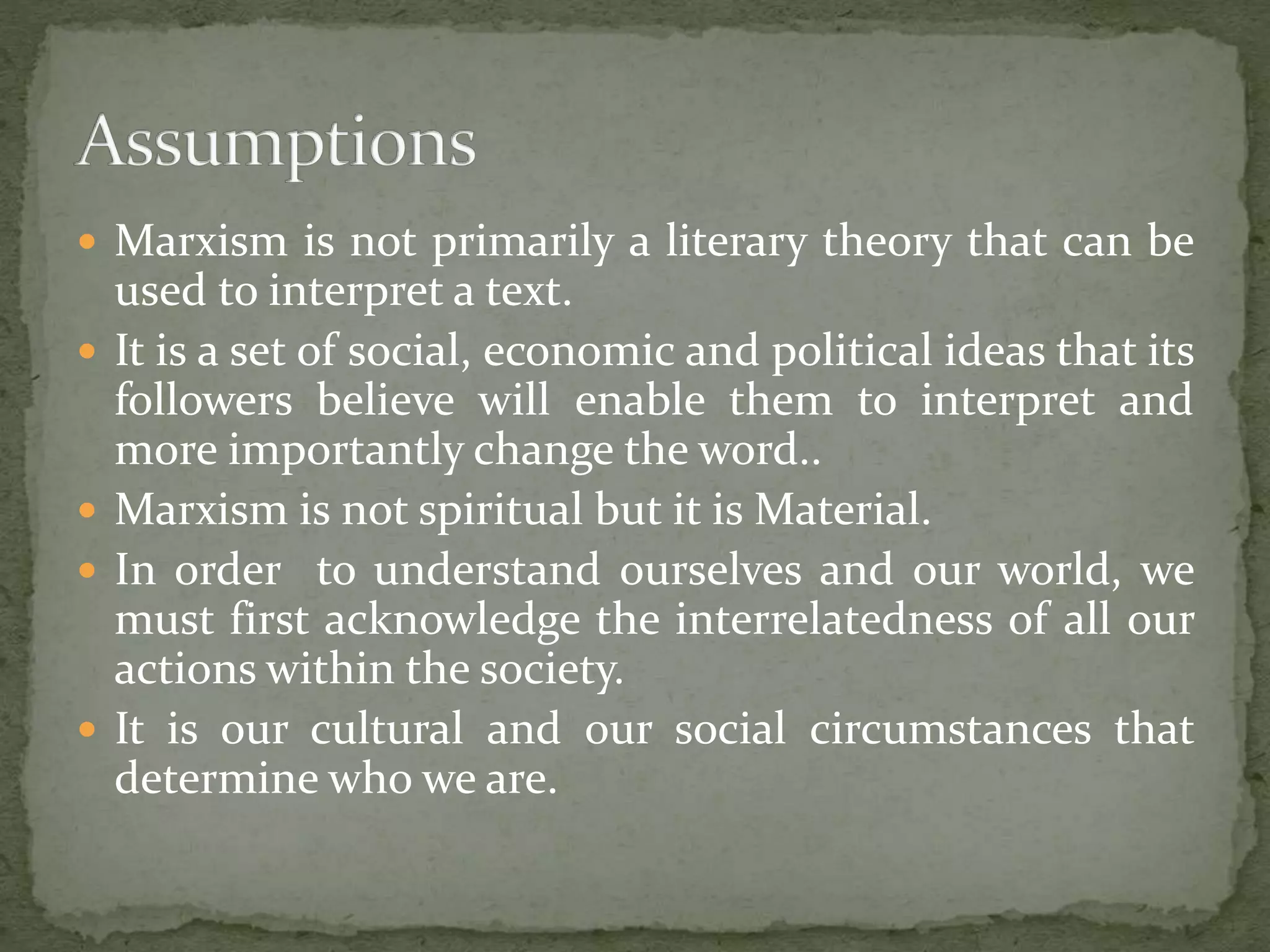 The Marxist Criticism | PPTX