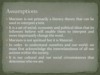 The Marxist Criticism | PPTX