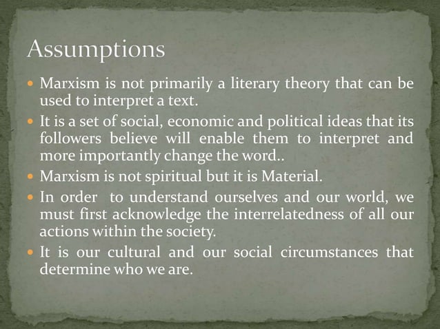 The Marxist Criticism | PPTX