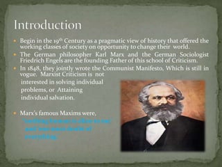 The Marxist Criticism | PPTX