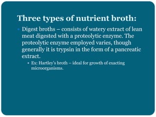 The culture media | PPTX | Agriculture | Industries