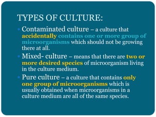 The culture media | PPTX | Agriculture | Industries