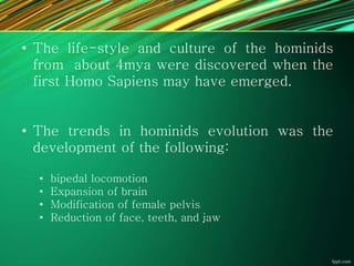 The culture of early hominids | PPTX