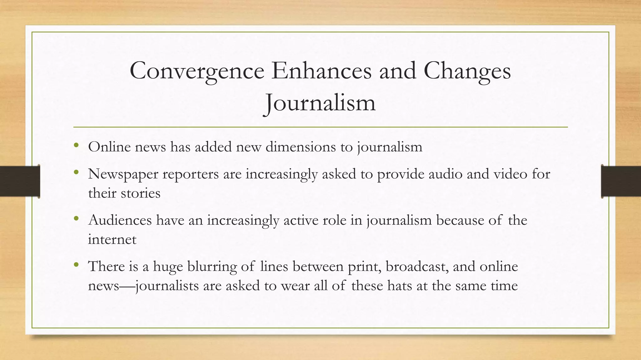 The Culture of Journalism ppt | PPTX