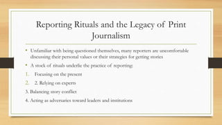 The Culture of Journalism ppt | PPTX