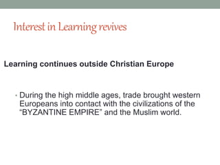 The culture of medieval europe | PPTX