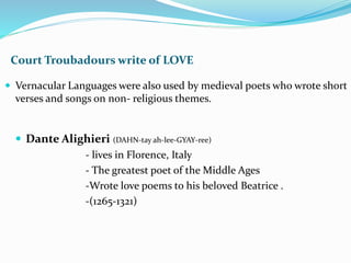 The culture of medieval europe | PPTX