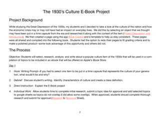 The culture of the 1930's as told through objects events and people | PDF