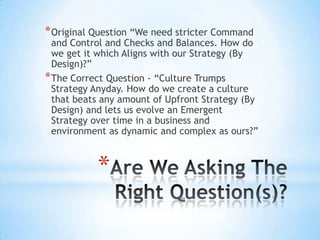 The Culture That Trumps Strategy - Aditya Yadav | PPTX | Business ...