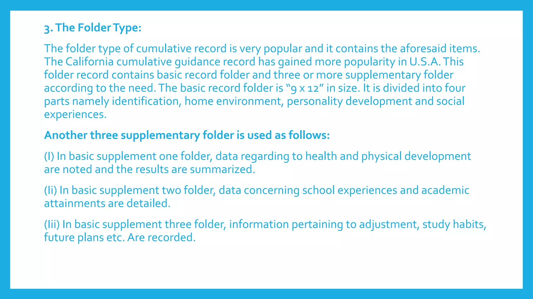 The cumulative record | PPTX
