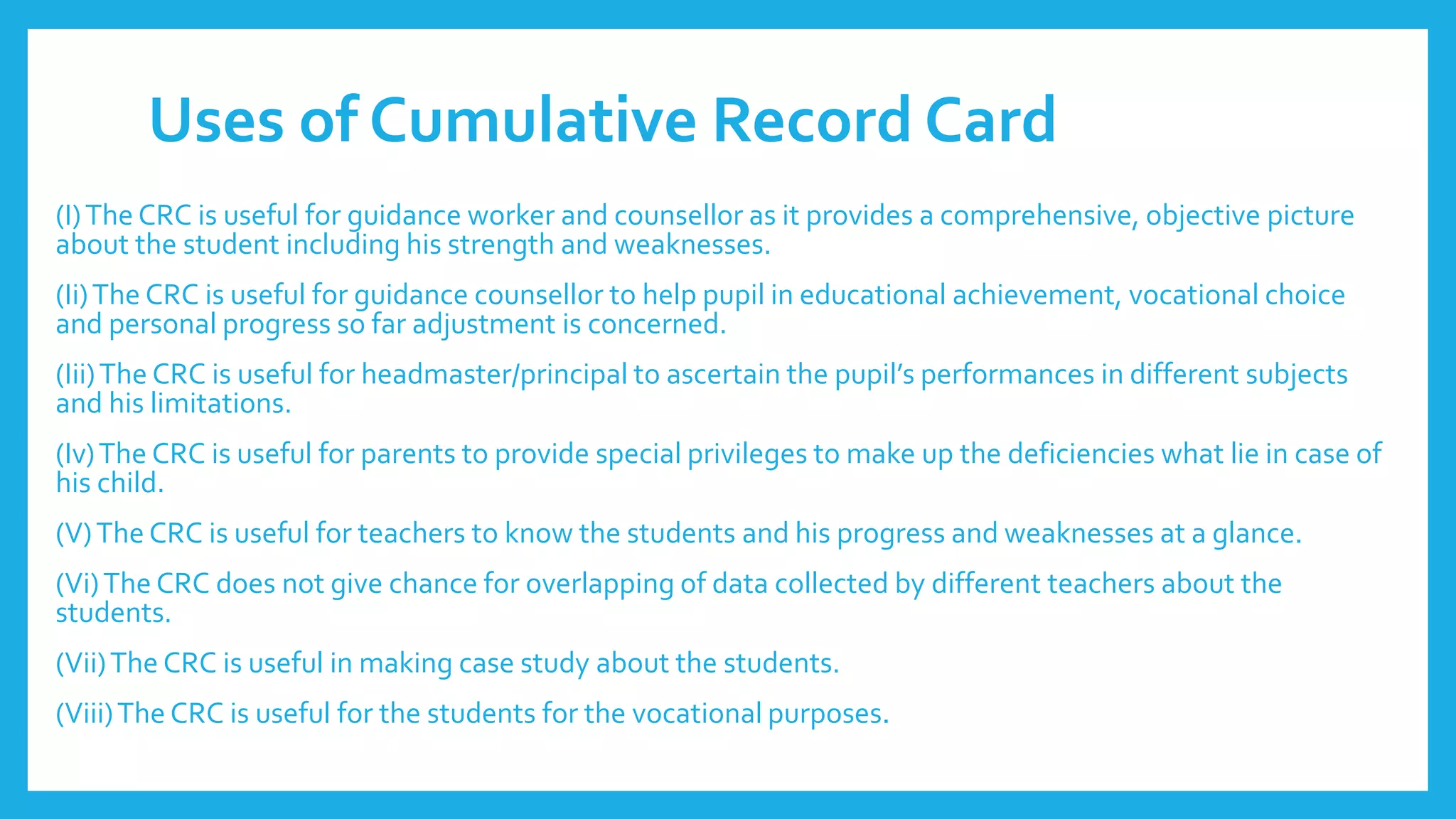 The cumulative record | PPTX