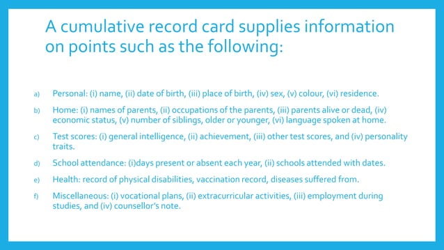 The cumulative record | PPTX