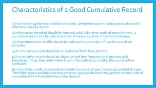 The cumulative record | PPTX