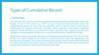 The cumulative record | PPTX