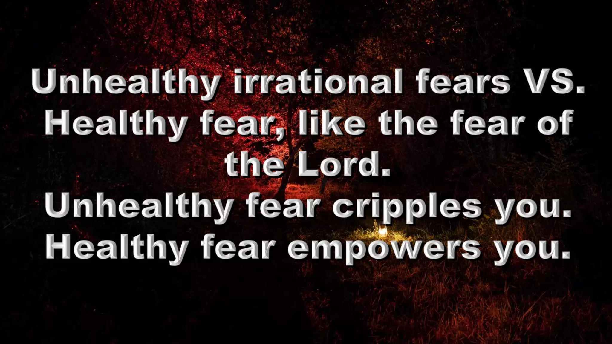 The cure for unhealthy fears | PPTX