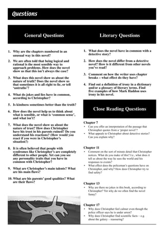 The curious incident_tn | PDF