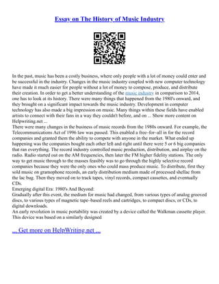 The Current And Future Structure Of The Music Industry | PDF