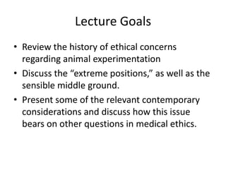 The current moral status of animal experimentation ( | PPTX
