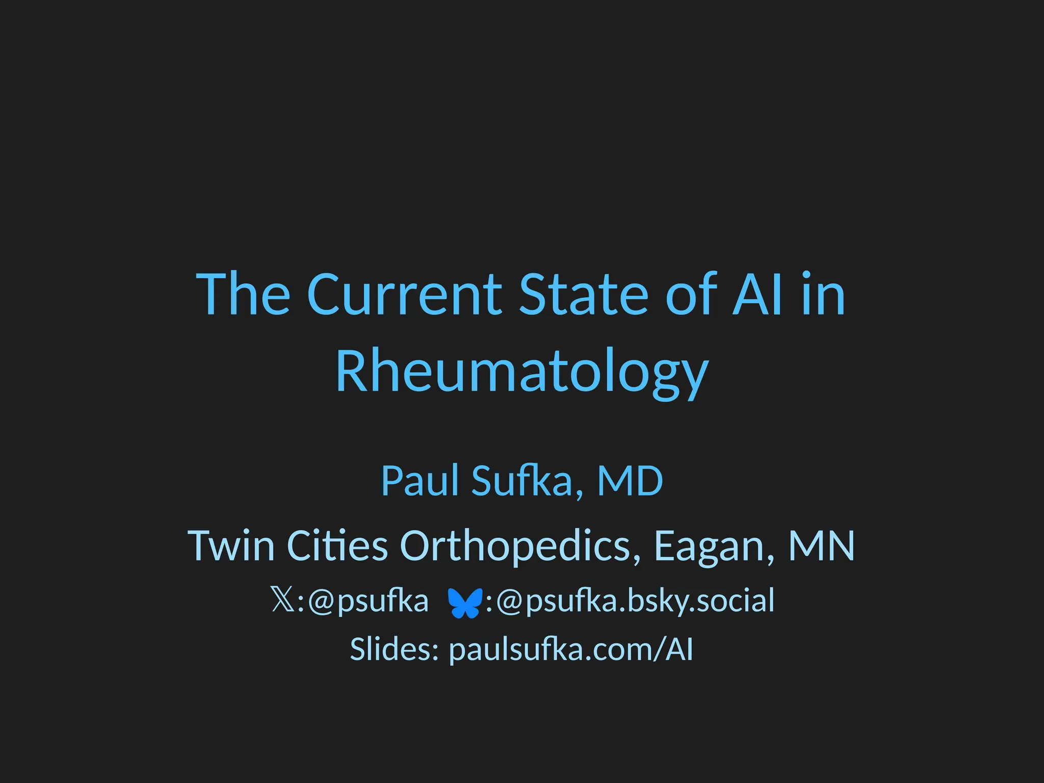 The Current State of AI in Rheumatology — Virginia Society of ...