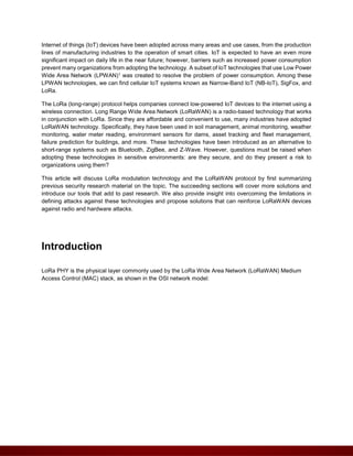 The current state of LoRaWAN security | PDF