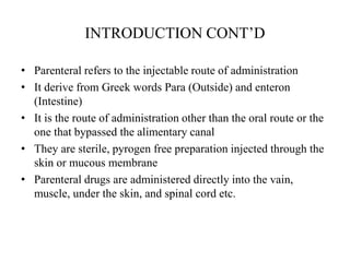The current trends in parenteral formulations and applications | PPTX