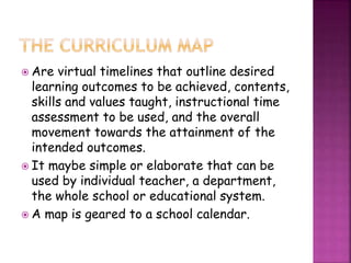 The curriculum map | PPTX