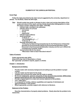 The curriculumproposal | DOC