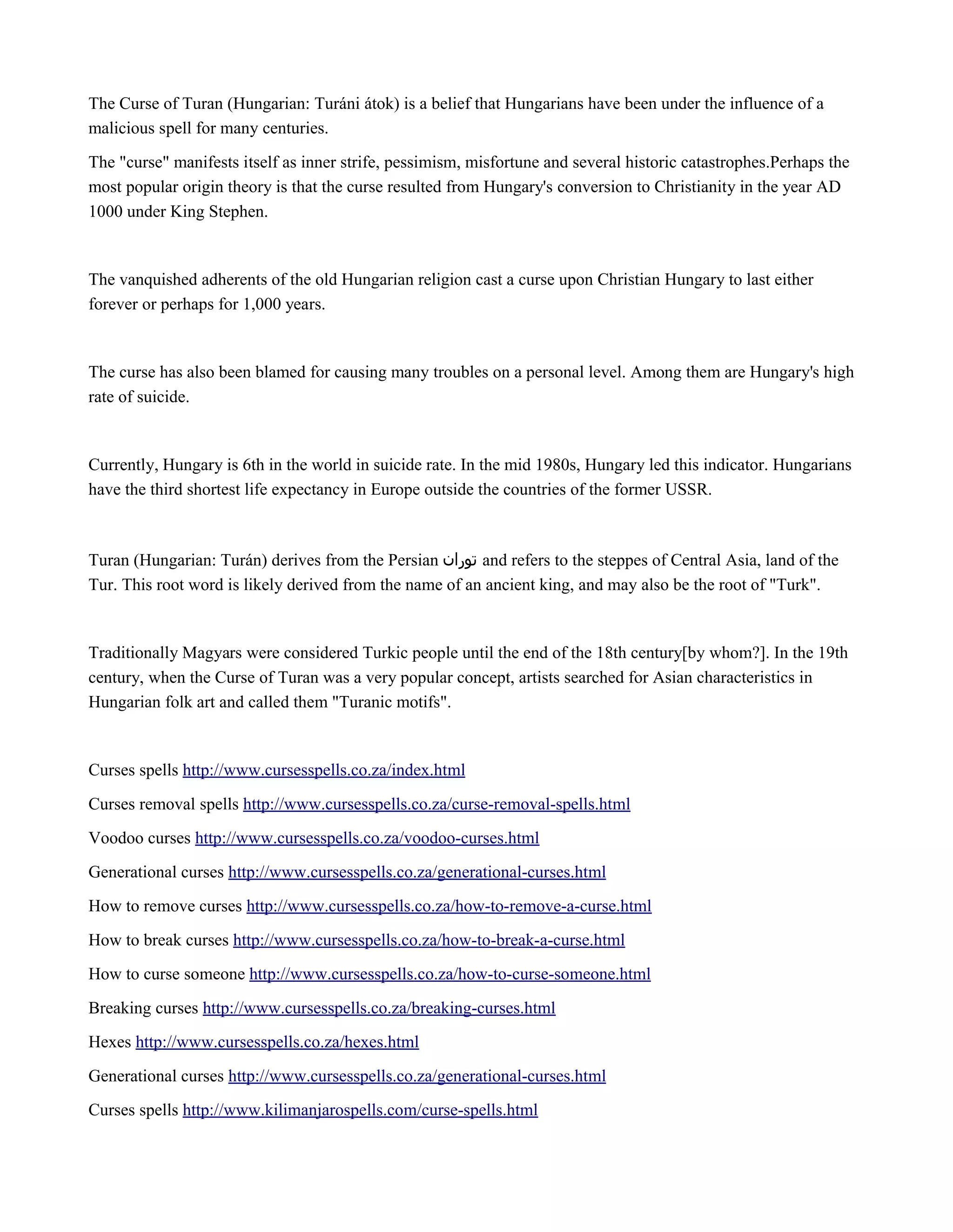 The curse of turan | PDF