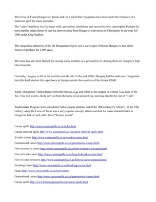 The curse of turan | PDF