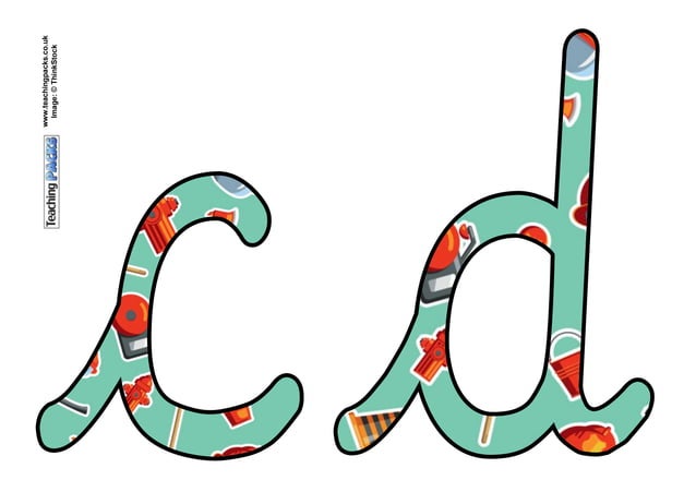 The Cursive Display Letters Pack | PDF