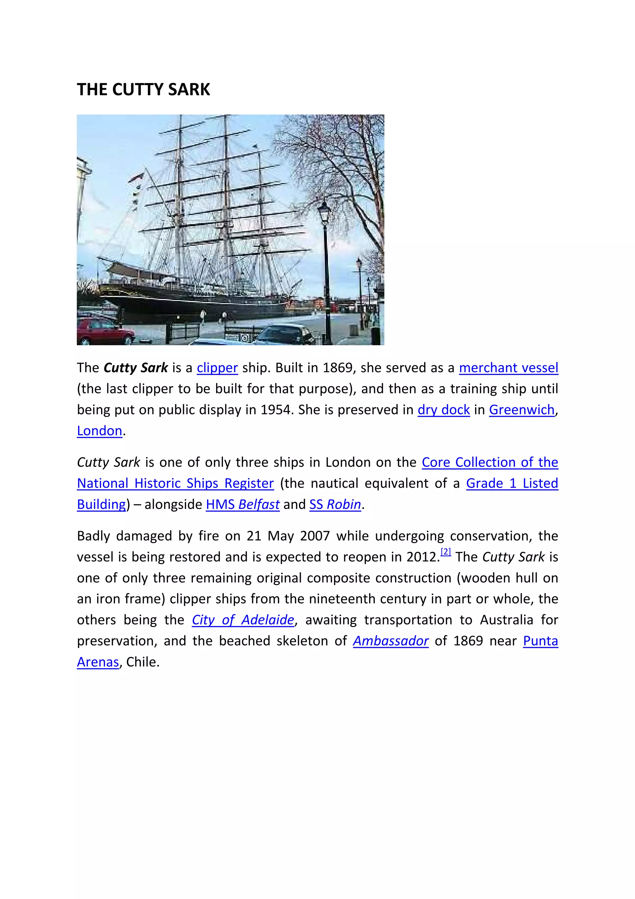 The cutty sark | PDF