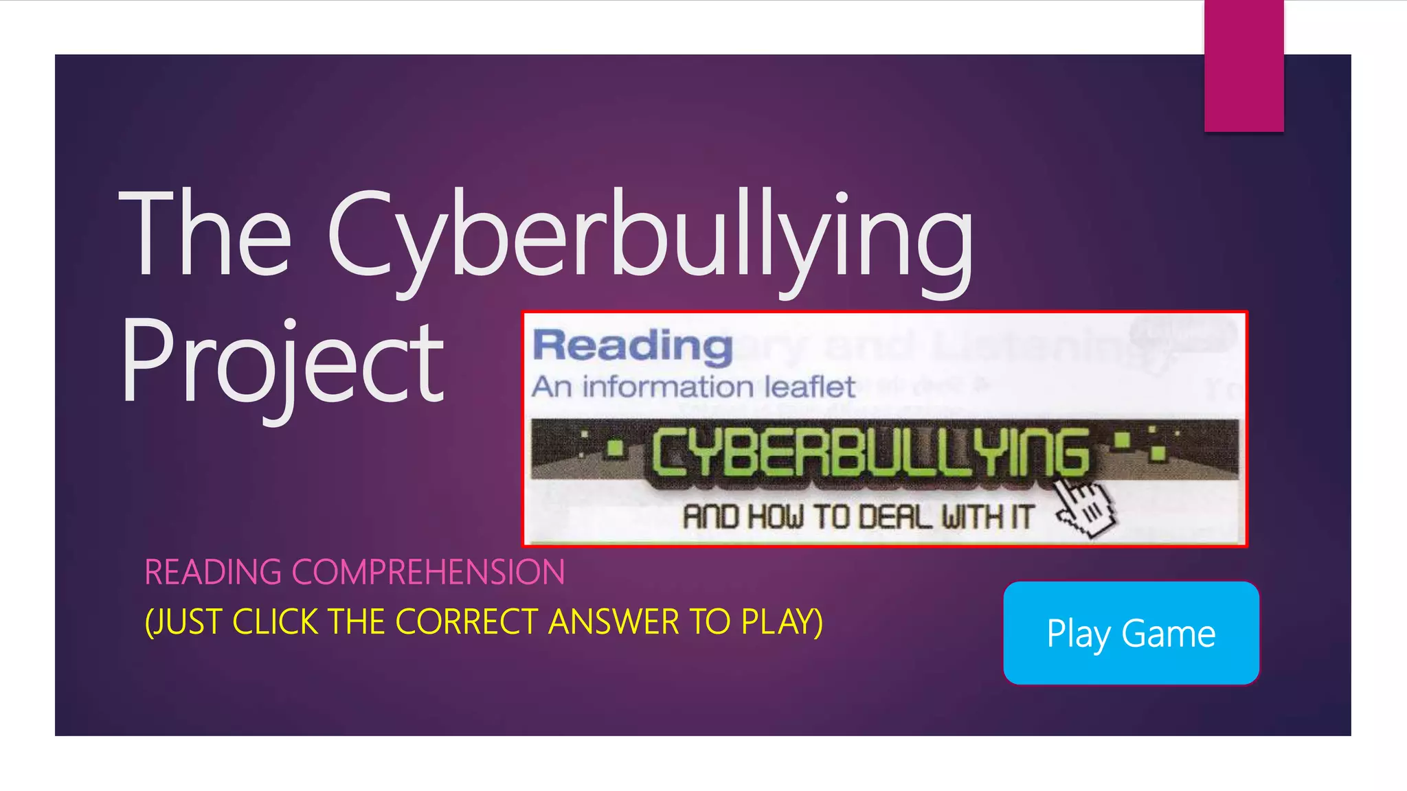 The cyberbullying project | PPT