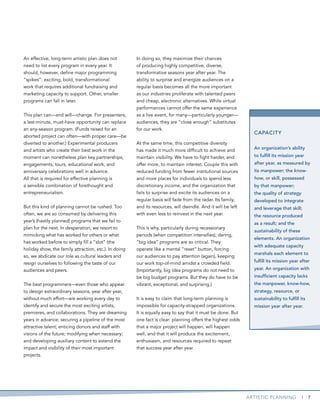 The Cycle Planning for Success in the Arts | PDF