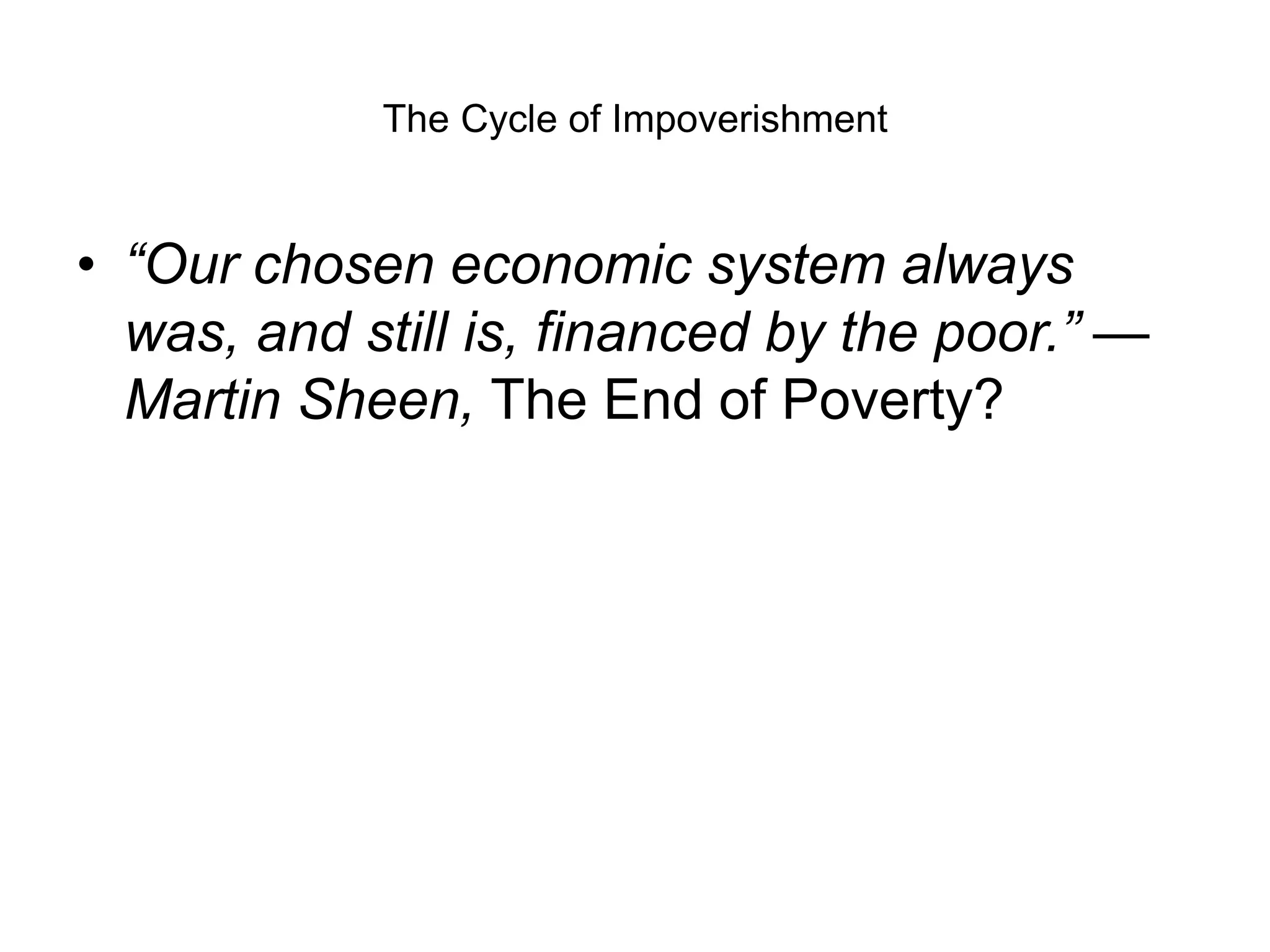 The cycle of impoverishment | PPT