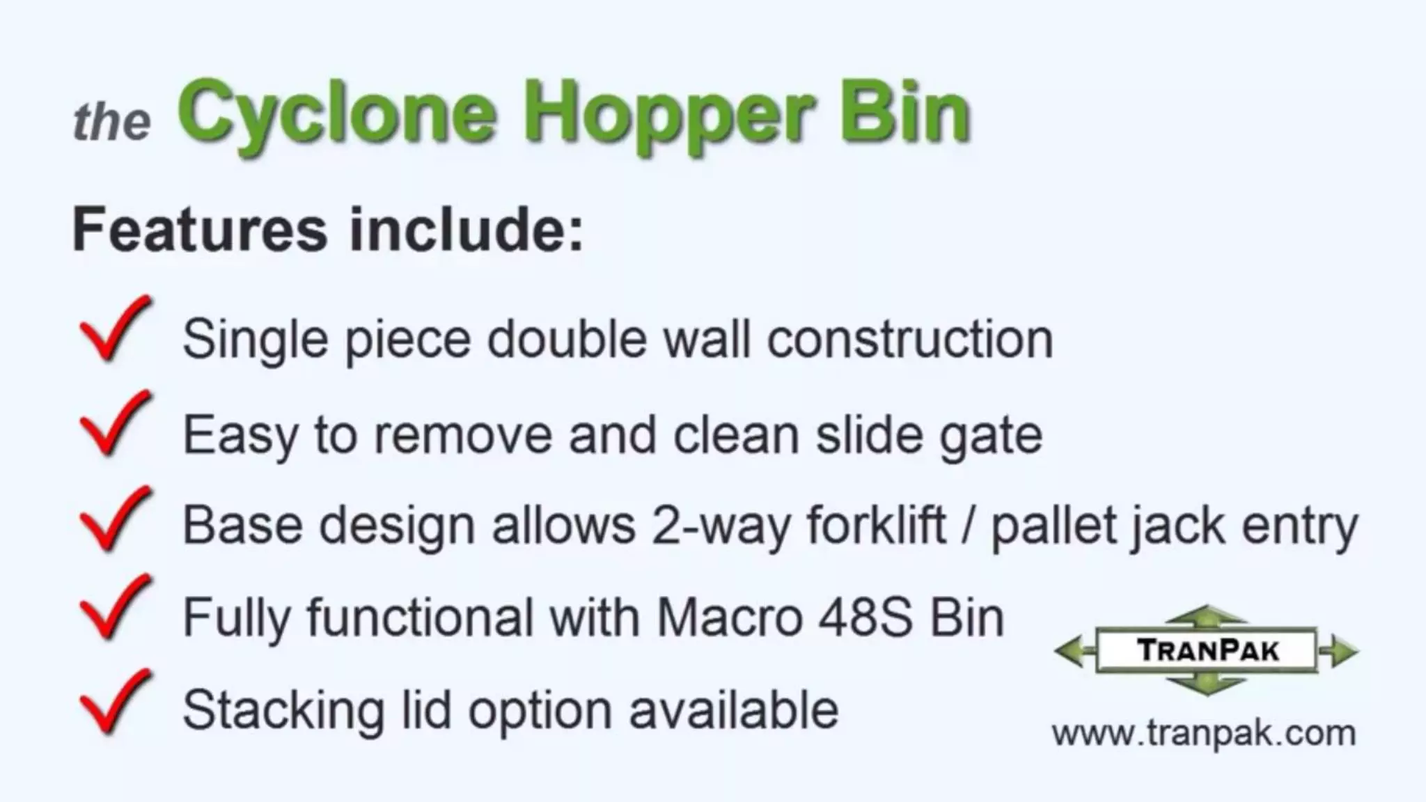 The Cyclone Hopper Bin - TranPak | PDF