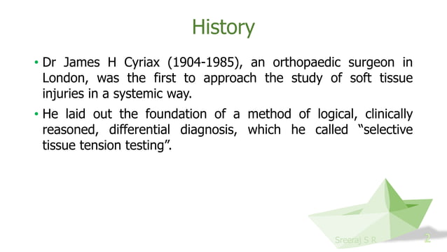 The Cyriax Approach to Orthopaedic Manual Physical Therapy | PPTX