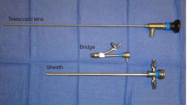 The cystoscope and accessories