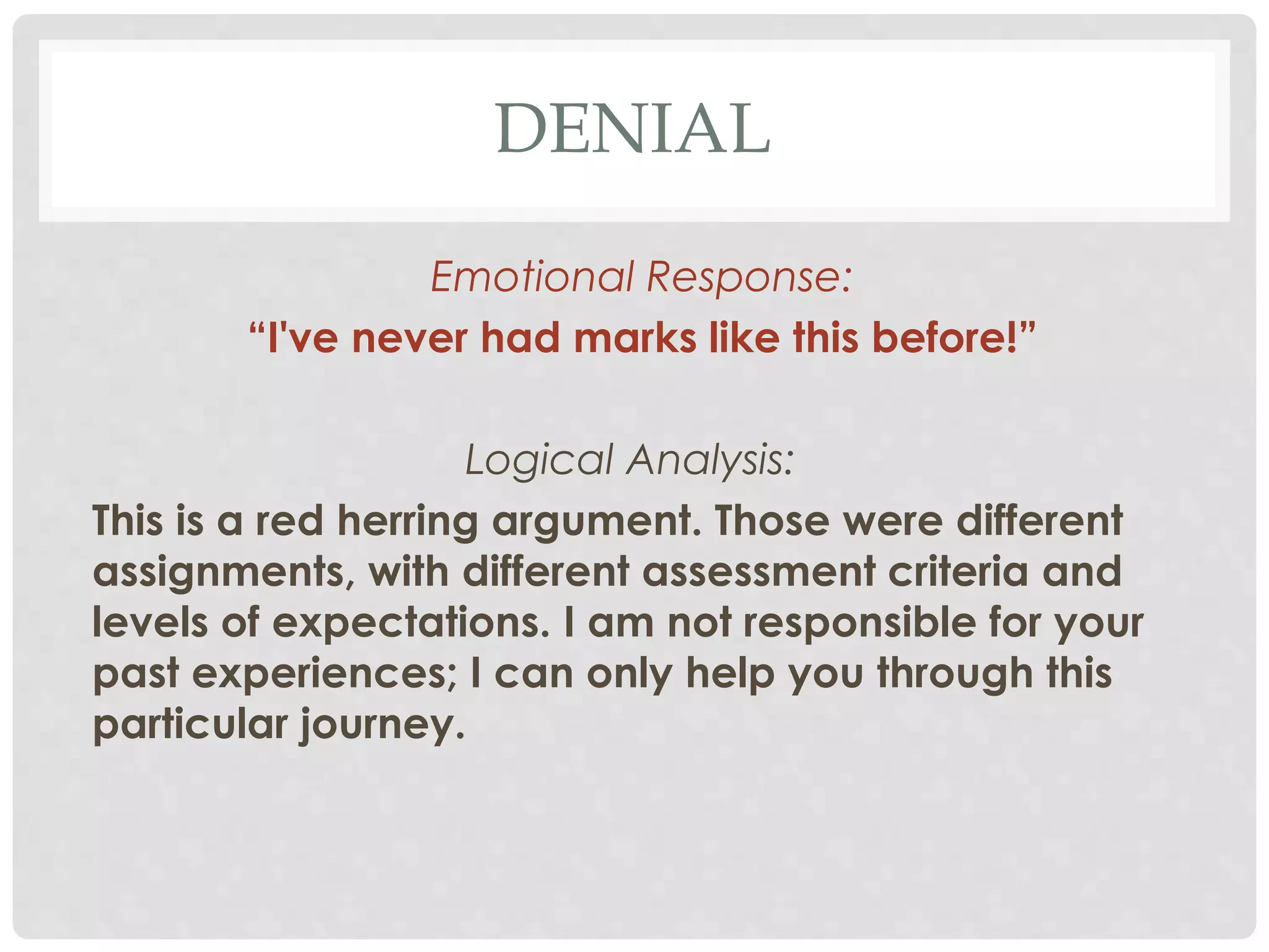 The DABDA Stages of Assessment Grief | PPTX