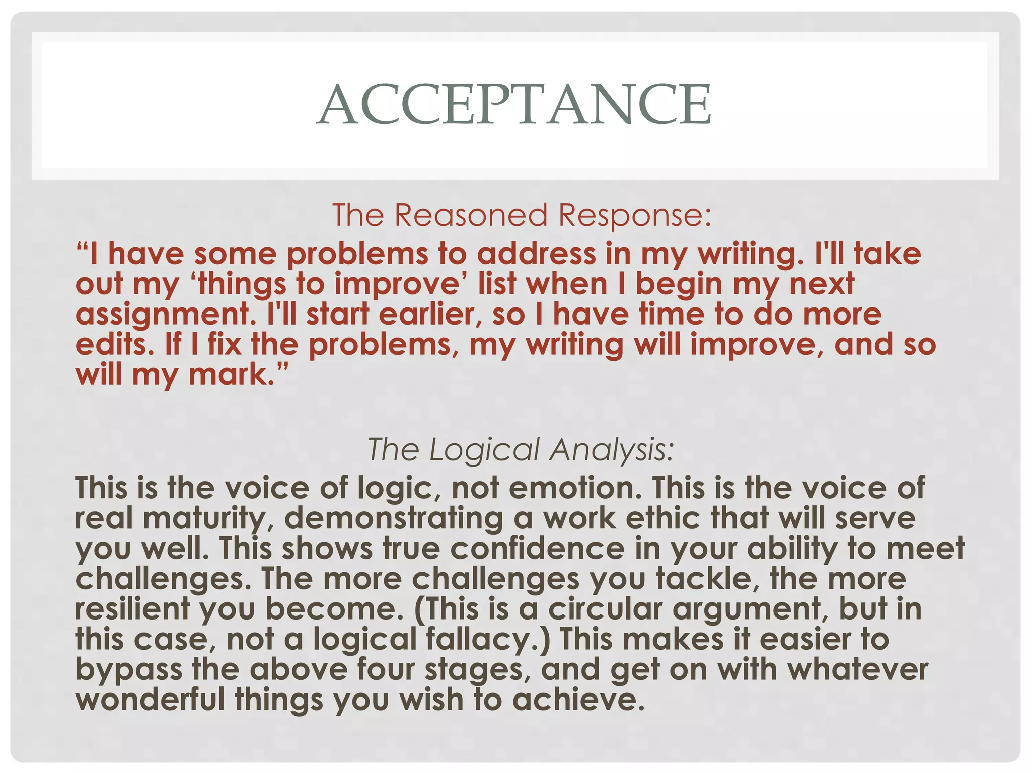 The DABDA Stages of Assessment Grief | PPTX