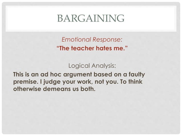 The DABDA Stages of Assessment Grief | PPTX