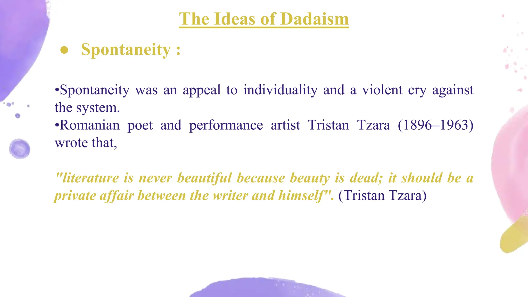 The Dadaism Movement - Paper 110 | PPTX